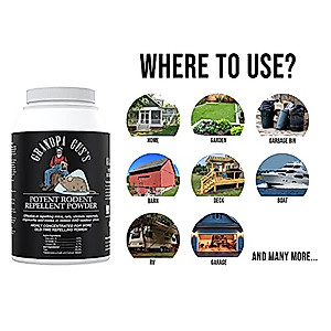 Grandpa Gus's Potent Rodent Repellent Powder Concentrate, Deters Rodents/Mice/Rats from Farm/Home/Garden/RV/Boat/Car/Garage & Chewing on Wires, 24 oz