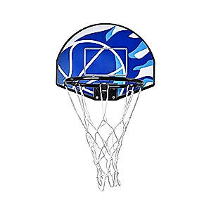 Tidyard 5 in 1 Outdoor Swing Set for Backyard, Playground Swing Sets with Steel Frame, Swing Silde Playset for Kids with Seesaw Swing, Basketball Hoop