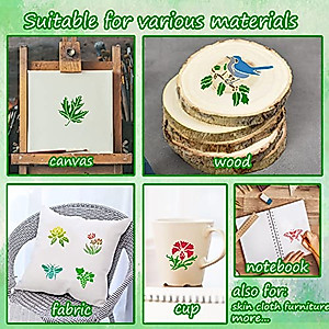 Stencils for Painting, 60pcs 3 Inch Reusable Samll Stencils for Crafts on Fabric Wood Wall Rock and Other Home Decor, Flower Stencils & Other Plant Stencils, Butterfly Stencils