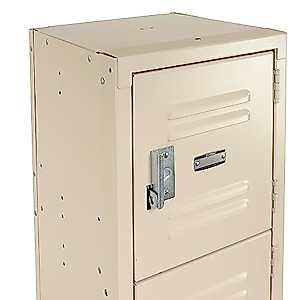 Global Industrial Six Tier Locker, 12x15x12, 6 Door, Ready to Assemble, Tan