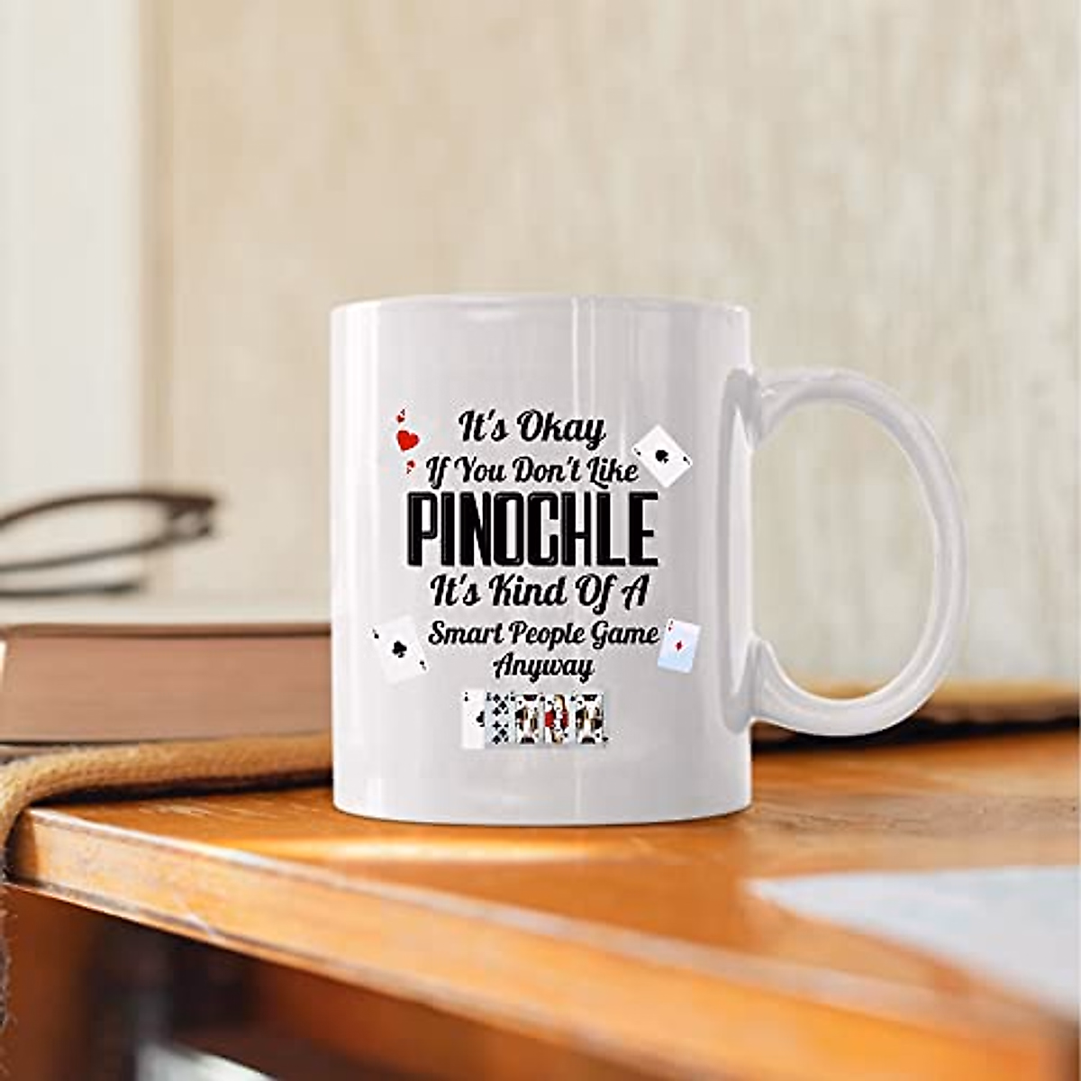 Humorous Sarcasm Saying Playing Card Gift for Smart People 11oz 15oz White Coffee Mug