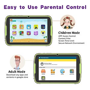 Android Tablet 8 inch, Android 13 Tablet, 8GB(4+4GB Expand) RAM 64GB ROM, 1TB Expand Android Tablet with Dual Camera, WiFi, Bluetooth, 5000mAh, Google GMS Certified Tablet with Case(Green)