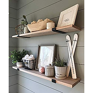 LEOPO 12 inch Shelf Bracket for DIY Floating Shelf, 1/5 inch Thick Heavy Duty Bracket, 6 Pack, 11.25” x 6” x 1.5”