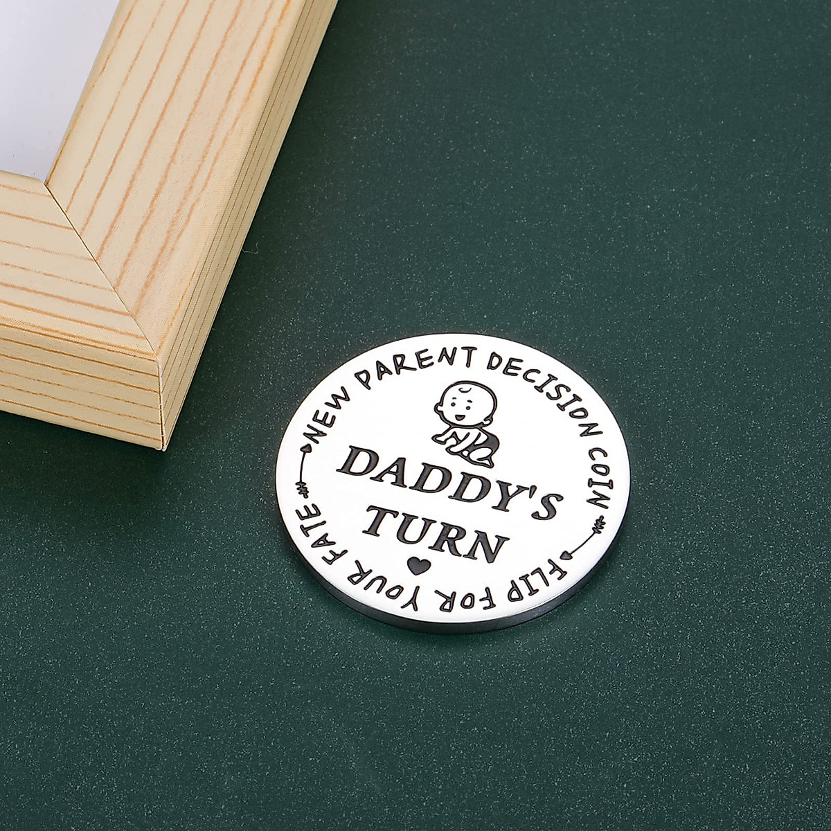 Christmas Stocking Stuffers for Him Her New Parent Gifts for Mom Dad Funny Decision Coin for Pregnancy Women Fate New Baby Boys Girls Shower Gifts Wife Husband Mother’s Day Father’s Day Double-Sided