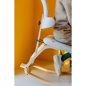 Varier ThatSit Balans Adjustable Ergonomic Kneeling Chair with Backrest (Black Revive Fabric with Natural Base)