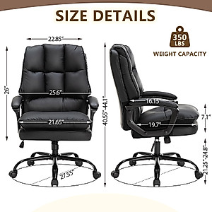 ZSQN Comfy Office Chair Soft and Double Padded Computer Desk Chairs for Long Hours Executive Office Chair with Height Adjustment Work Chairs for Home Office Black