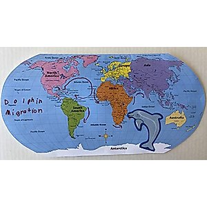8” x 16” Labeled World Practice Maps, 30 Sheets in a Pack for Social Studies, Geography, Map Activities, Drill and Practice, Current Event Activities, Learning Games and More