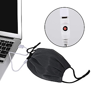 MJ LED Light up Face Mask 7 Color Lights USB Rechargeable Glowing Luminous Mask for Party Festival Dancing Rave Masquerade(White)