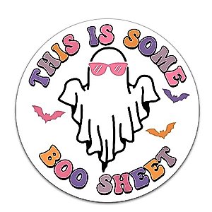 Miraki This Is Some Boo Sheet Sticker, Ghost Sticker, Halloween Stickers, Cute Spooky Sticker, Water Assitant Die-Cut Vinyl Funny Decals for Laptop, Phone, Water Bottles, Kindle Sticker
