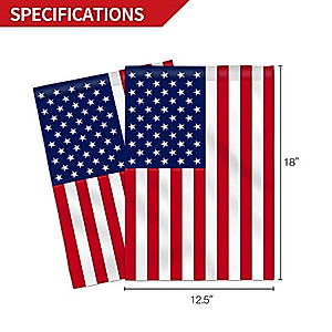 Anley Double Sided Premium Garden Flag, US Garden Flag - USA American United States July 4th Independence Day Patriotic Decorative Yard Flags - Weather Resistant & Double Stitched - 18 x 12.5 Inch