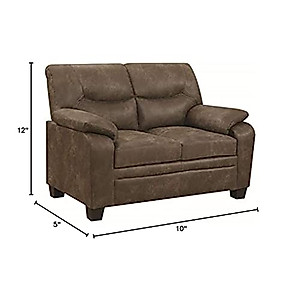 Meagan Padded Loveseat Brown