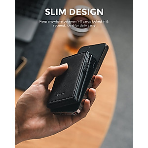 VULKIT Minimalist Card Holder Wallet Pop Up Cards RFID Protection Holds Up to 10 Cards