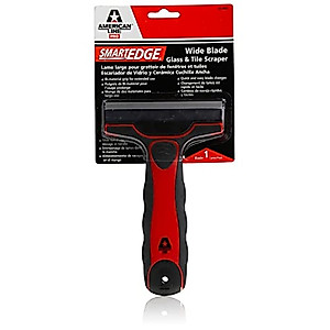 American Line SmartEdge Scraper with 4" Wide Blade - Includes 1 High Carbon Steel Blade - Ergonomic Handle with Convenient Blade Storage - 65-0002