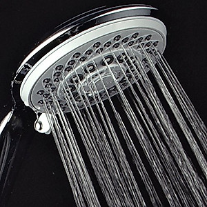 HotelSpa Instant-Mount Drill-Free Height/Angle Adjustable 30-Setting SpiralFlo 3-Way Shower Head/Handheld Showerhead Slide Bar Combo
