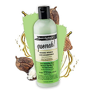 Aunt Jackie's Curls and Coils Quench Moisture Intensive Leave-In Hair Conditioner for Natural Curls, Coils and Waves, Enriched with shea Butter, 16 oz