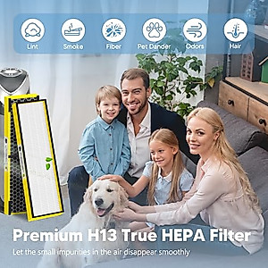 Upgrade FLT4825 HEPA Filter B Replacement for AC4825, AC4300, AC4900, AC4825DLX, AC4850, CDAP4500, AP2200 Air Purifier, 4 Pack
