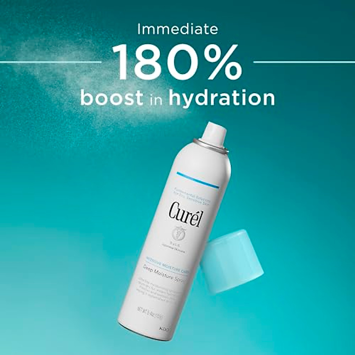 Curel Japanese Skin Care Deep Moisture Spray, Spray on Moisturizer for Dry Skin, Face Hydrating Spray with Ceramides, 5 Oz