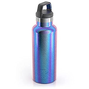 RTIC 16 oz Vacuum Insulated Water Bottle, Metal Stainless Steel Double Wall Insulation, BPA Free Reusable, Leak-Proof Thermos Flask for Hot and Cold Drinks, Travel, Sports, Camping, Pacific