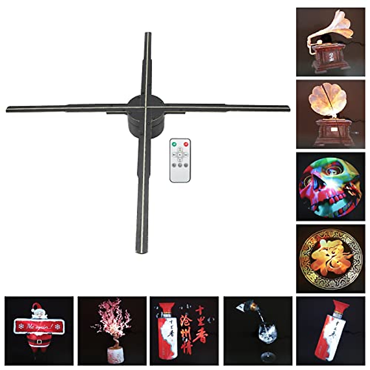 3D Holographic Advertising Machine Holographic Projector Fan 100-240V High Resolution For Shop For Windows For Hospital For Bar For IOS (US Plug)
