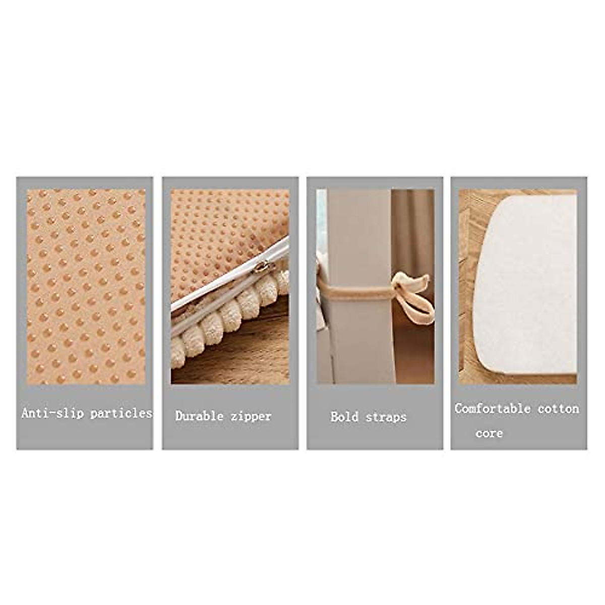 HJSQ Cushion Memory Foam Pads with Ties for Dining Chairs,Non Slip Kitchen Dining Chair Pad and Seat Cushion 6Pack (Grey 2, 6)