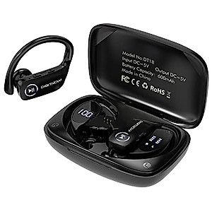 Wireless Earbuds, DIGITNOW Bluetooth 5.0 Headphones 48Hrs Play Back Touch Control with LED Display Charging Case Waterproof Stereo Earphones in-Ear Built-in Mic Headset Deep Bass for Sport Workout