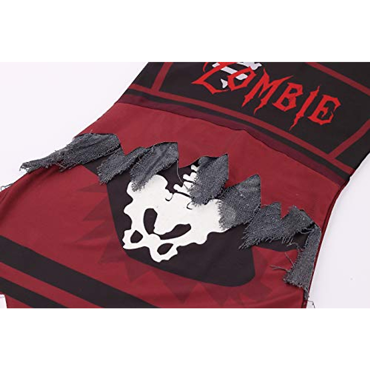 yolsun Zombie Cheerleader Gostume for Girls, Glow in The Dark, Halloween Fearsome Costume (8-10 Years)