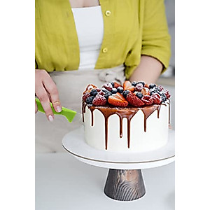 meizhouer 10Inch/12Inch Stainless Steel Cake Knife Plastic Handle Baking Pastry Spatulas Serrated Bread Knife Kitchen Baking Tool (12 inch)