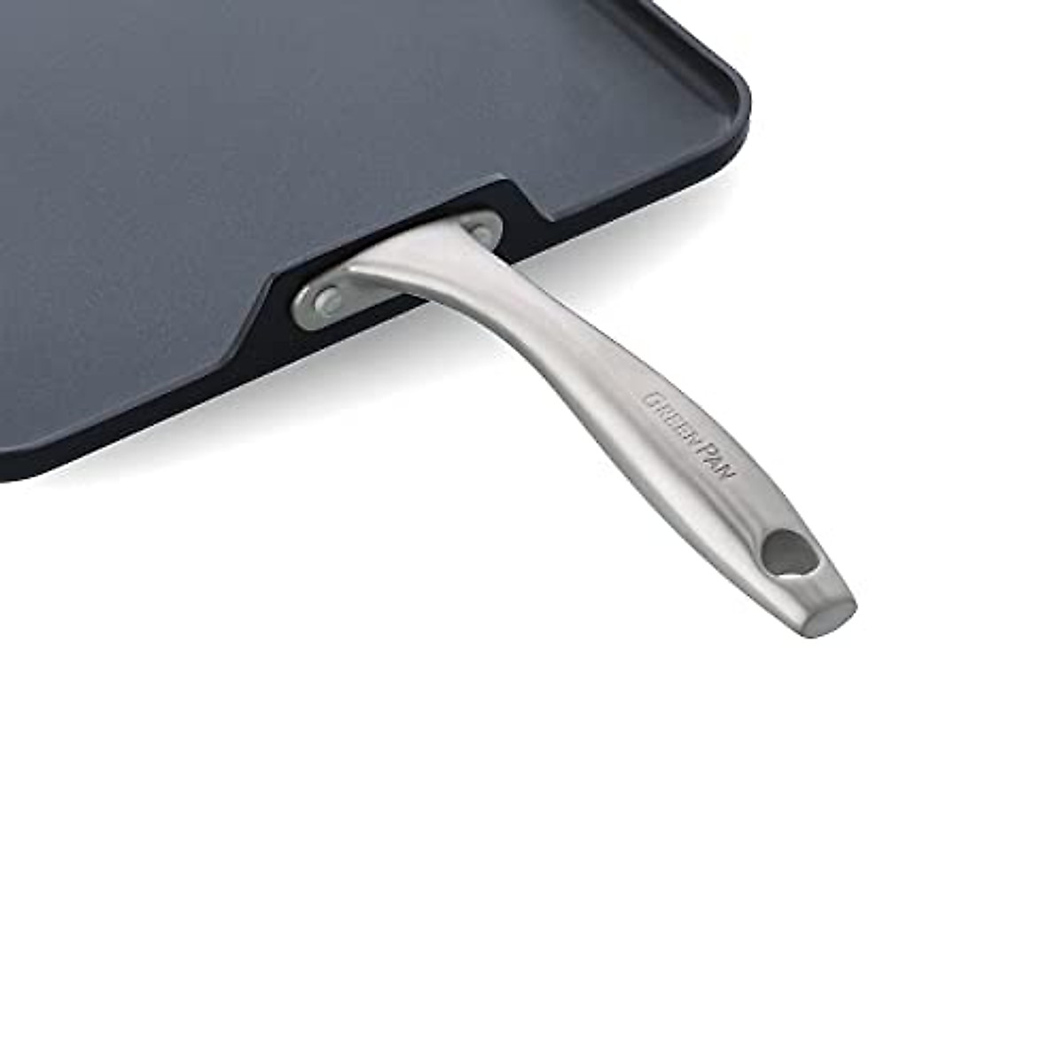 GreenPan Chatham Black Prime Midnight Hard Anodized Healthy Ceramic Nonstick, 11" Griddle Pan, PFAS-Free, Dishwasher Safe, Oven Safe, Black