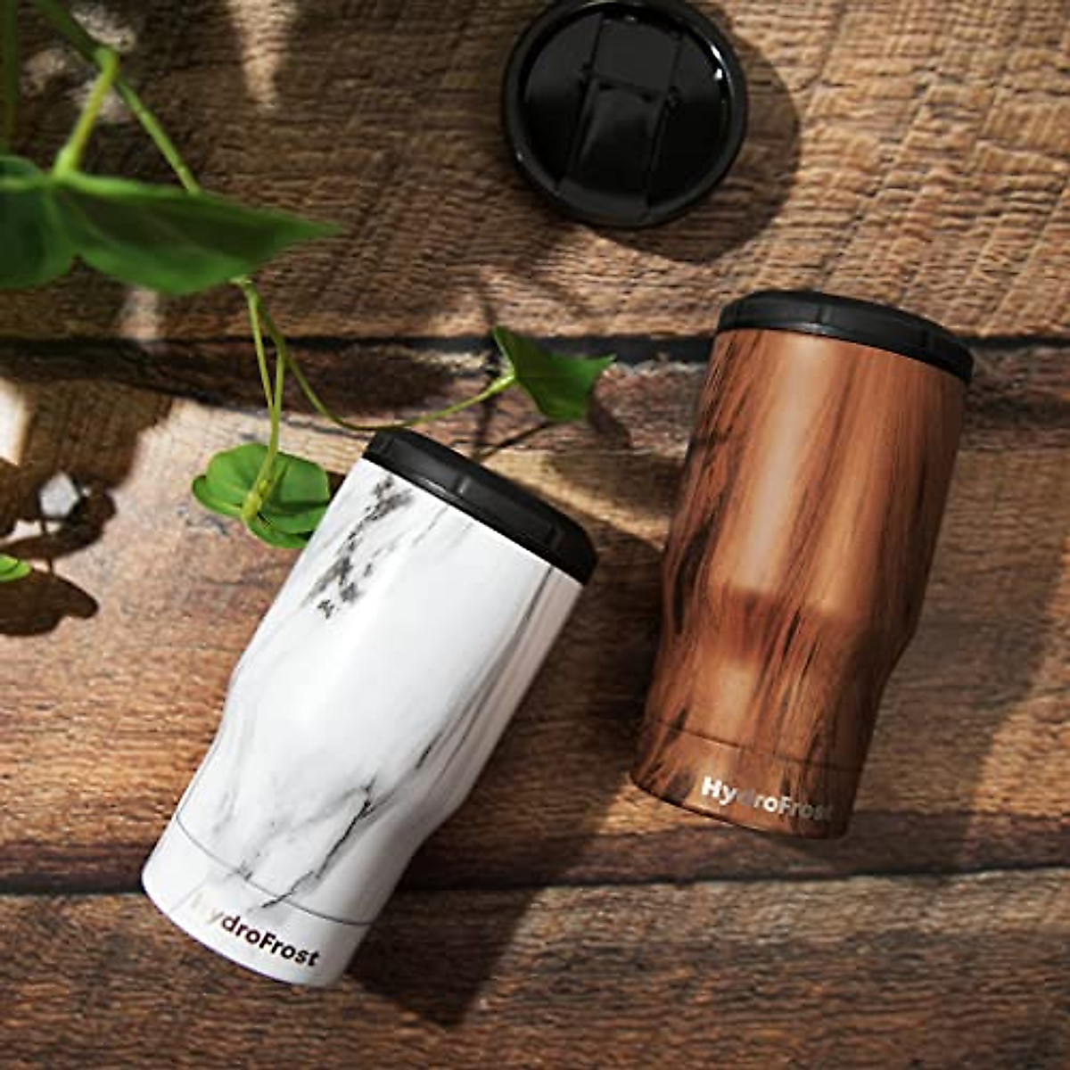 4-IN-1 DOUBLE WALL STAINLESS STEEL CAN COOLER WITH BEER OPENER. INSULATED STAINLESS STEEL DRINK FOR 12OZ SLIM CANS, STANDARD CANS, BEER BOTTLES AND DRINKING CUP