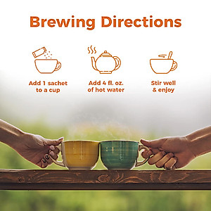 Prince of Peace Instant American Ginseng Tea, 30 Sachets – Healthy Drink, Caffeine-Free Energy-Boosting, Heavy Antioxidants, Made in The USA, Plant Extracts