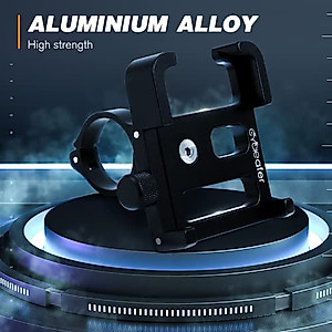 Cycleafer Bike Phone Holder & Motorcycle Phone Mount for Hands-Free Navigation with iPhone 14 Plus/Pro Max, 13 Pro Max, S9, S10 & Other 4.7"-6.8" Smartphones, Scooter Phone Clip