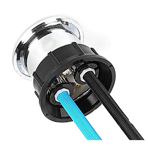 Teaayako Toilet Push Button 38mm Thread Diameter Dual Push Flushing Button Adjustable Toilet Water Tank Button,Black