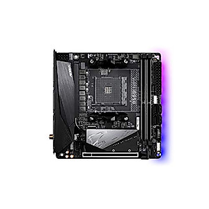 GIGABYTE B550I AORUS PRO AX (AM4 AMD/B550/Mini-Itx/Dual M.2/SATA 6Gb/s/USB 3.2 Gen 1/WiFi 6/2.5 GbE LAN/PCIe4.0/Realtek ALC1220-Vb/DisplayPort 1.4/2xHDMI 2.0B/RGB Fusion 2.0/DDR4/Gaming Motherboard)