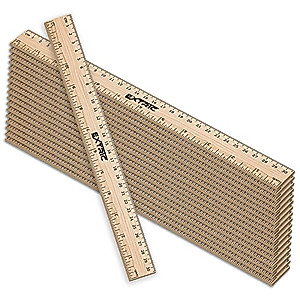 Rulers 36 Pack - Rulers 12 Inch, Rulers for Kids Great for School, Classroom - Wooden Ruler for Home and Office