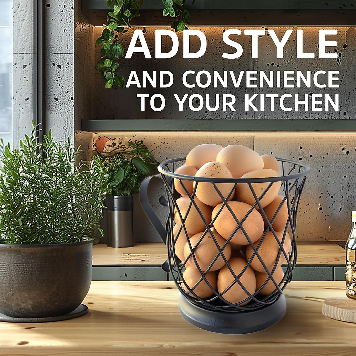 CHARLOTTE1909 - Coffee K Pod Holder Black Metal Organizer Coffee Cup Holders Sturdy Coffee Cup Basket K Cup Holder Coffee Bar Accessories Coffee Station