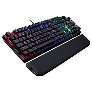 Cooler Master MK-750-GKCM1-US MasterKeys MK750 RGB LED Mechanical Gaming Keyboard, Cherry MX Brown, RGB LED, Full Size, Wrist Rest (Large)