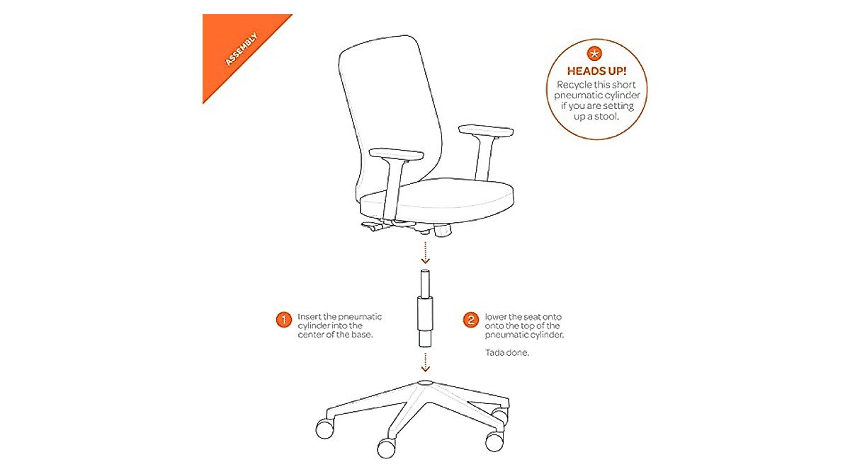 Poppin Mid Back Max Task Chair - Stylish Comfort