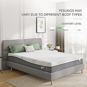Novilla Twin Mattress 12 Inch, Gel Infused Memory Foam Mattress, Plush Mattress for Pressure Relief & Relaxing Sleep, CertiPUR-US Certified, Mattress Twin in a Box, Soft and Supportive