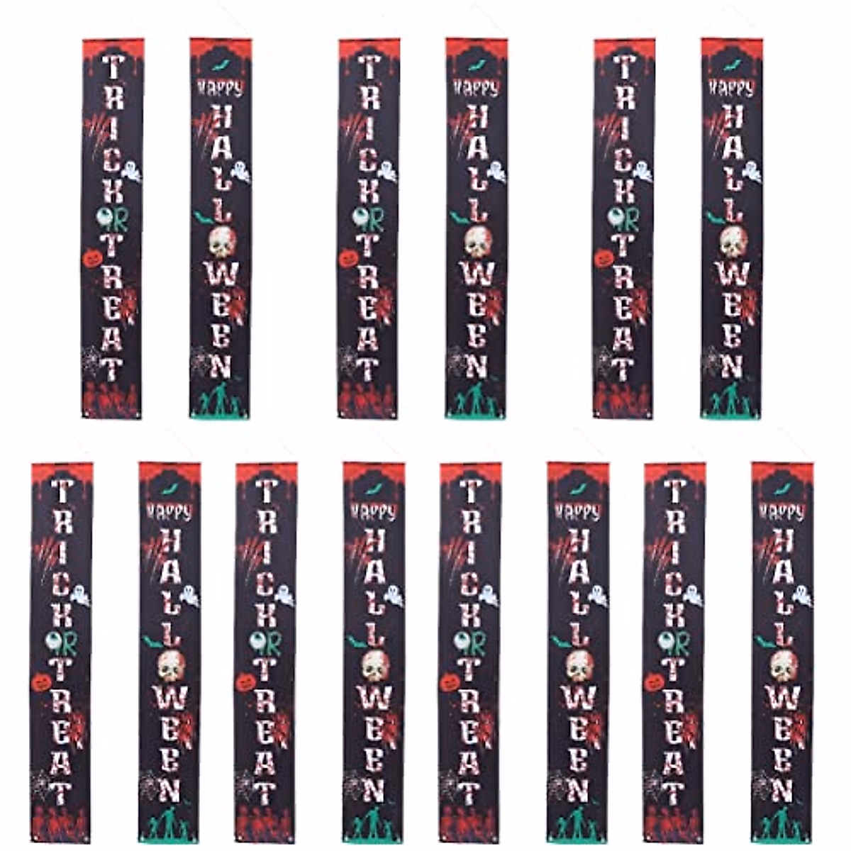 NOLITOY 7 Sets Sign Decor Home Banner Pendant Festival Haunted Couplet Decoration Treat Halloween Spider Party Web Indoor Trick Decorations Creative Delicate Hanging Outdoor Scene Front