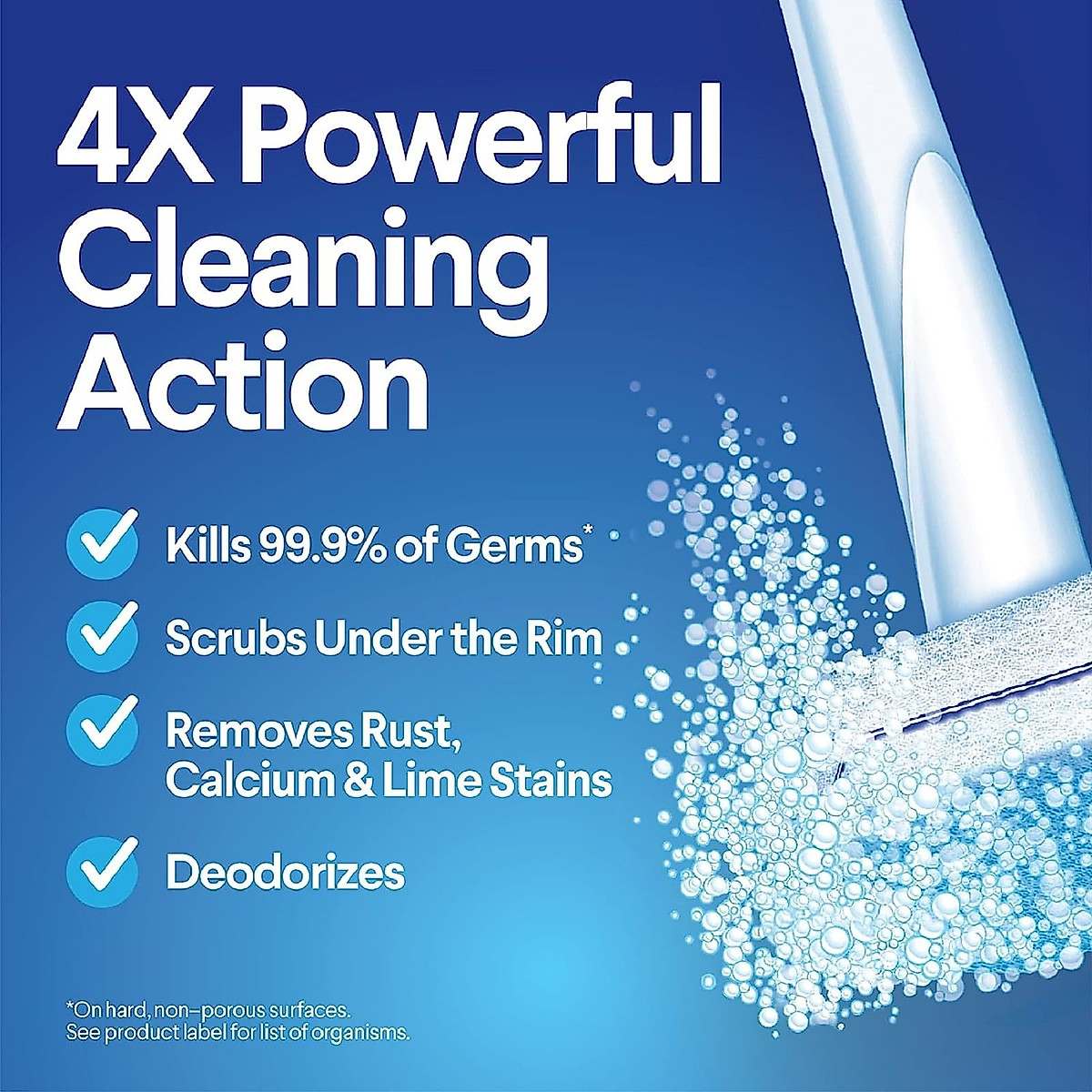 Clorox Toilet Wand Disinfecting Refills, Toilet and Bathroom Cleaning, Toilet Brush Heads, Disposable Wand Heads, Rainforest Rush, 30 Count