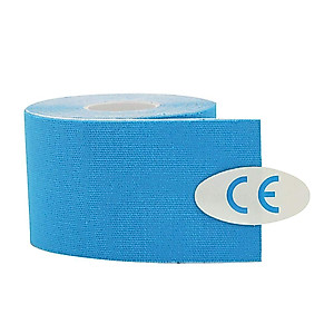 EVTSCAN Muscle Tape, 5cm*5m Cotton Strain Injury Muscle Taping Strapping Bandage Elastic Adhesive Sport Tape(Blue)