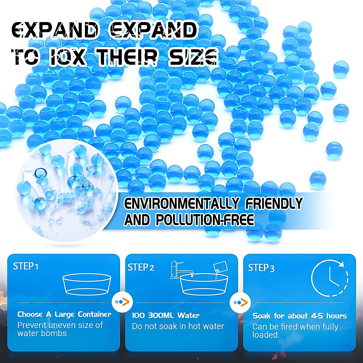 Anstoy Gel Ball Blaster Parts Tool Accessories Including - 20000 pcs Gel Balls | 2 pcs Pineapple Bottle | 2 pcs Bottle Holder