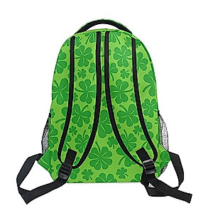 ODAWA St Patricks Day Shamrock Back Pack for School Boys School Backpack for Teens Girls