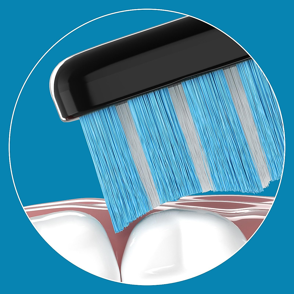 Electric Toothbrush 4Pcs Replacement Brush Heads, Black (4Pcs Cleaning Brush Heads)