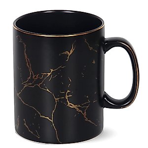 harebe 24 OZ Ceramic Extra Large Black Coffee Mug with Handle,Oversized Hot Tall Latte Mugs,Dishwasher Safe Big Capacity Giant Mug for Men Women