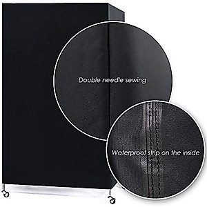 COOSOO Bird Cage Covers for Night Large Birdcage Protection Blackout Breathable Washable Waterproof Material Universal Fit Black