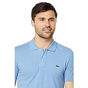 Lacoste Contemporary Collection's Men's Short Sleeve Classic Pique Polo Shirt, Heather Thermal, Medium