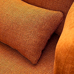 Oversized Barrel Chair with Half Moon Shaped Storage Ottoman for Living Room, Modern Accent Round Loveseat Circle Armchairs Cuddle Lounge Sofa with Removable Head & Back Pillows for Nursery, Office