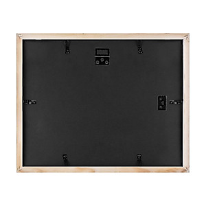 Golden State Art, 11x14 Picture Frame White, Solid wood with Tempered Glass Front, White/Silver Double Mat fit for 2 5x7 picture with Mat or one 11x14 in without Mat, portrait, landscape, 1 Pack