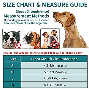Dog Muzzle for Medium Dogs, Dog Muzzle for Large Dogs Biting, Soft Nylon Muzzle Anti Biting Barking Chewing,Air Mesh Breathable Drinkable Adjustable Pet Muzzle for Medium Large Dogs L Black
